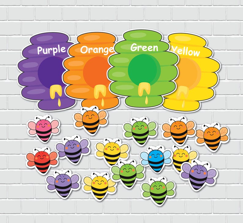 Bees and Beehive Color Matching Activity for Kids, Summer Busy Book ...