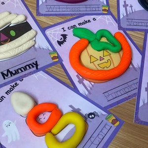 Halloween Play Dough Mats, Printable Play Doh, Preschool Activities ...