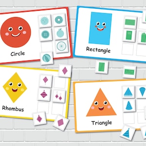 Errorless Shape Matching Games, Shapes Busy Book, File Folder Games ...