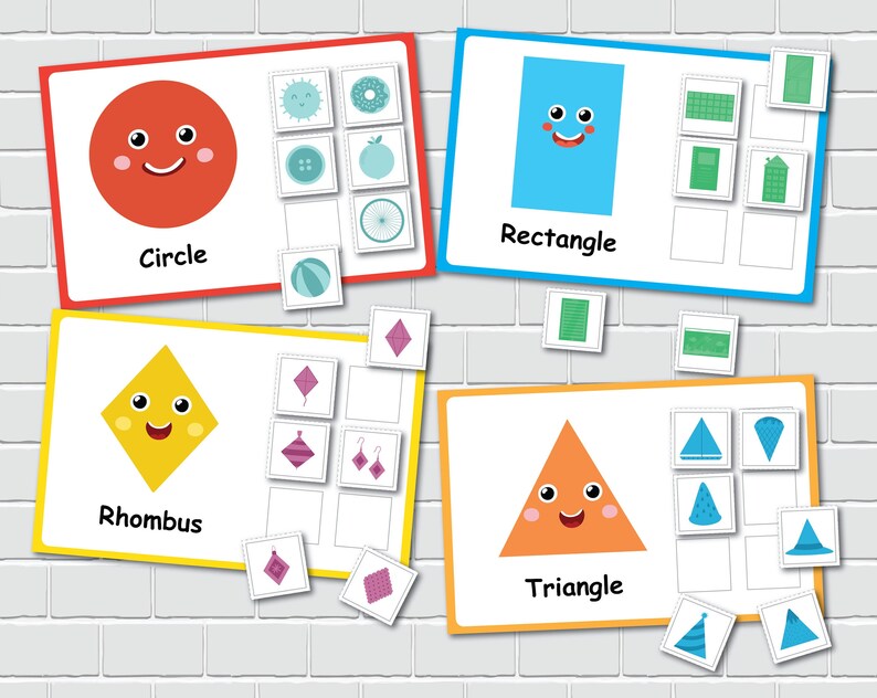 Errorless Shape Matching Games, Shapes Busy Book, File Folder Games ...