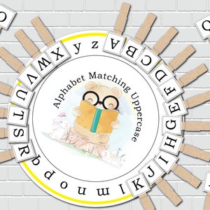 Alphabet Matching Wheel, Uppercase & Lowercase, Busy Book Page Activity ...