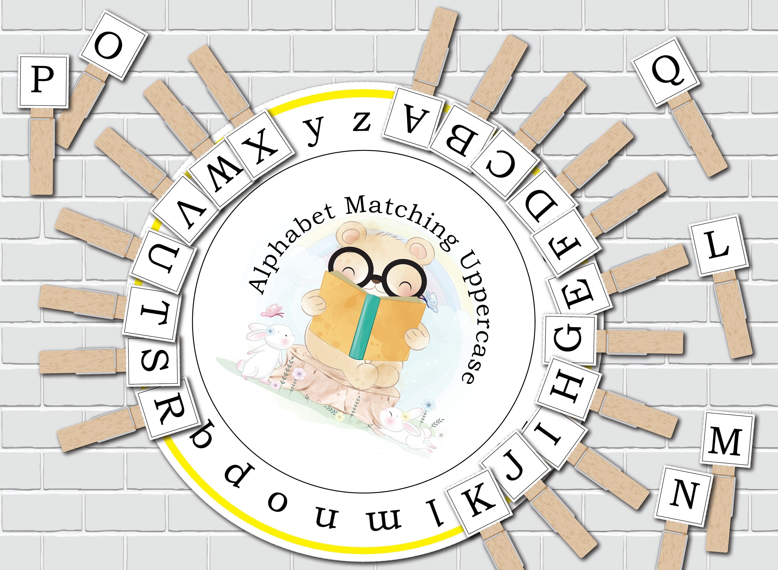 Alphabet Matching Wheel, Uppercase & Lowercase, Busy Book Page Activity ...