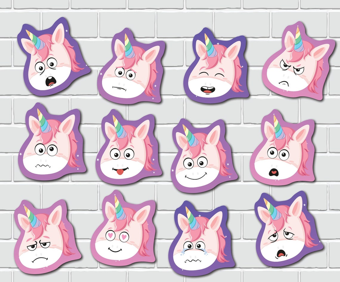 Unicorn Emotions Activity for Kids Toddler Feelings Matching - Etsy