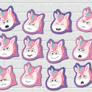 Unicorn Emotions Activity for Kids, Toddler Feelings Matching Activity ...
