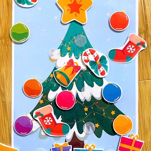 Christmas Busy Book for Toddler. Preschool Learning Binder. Pre-k ...