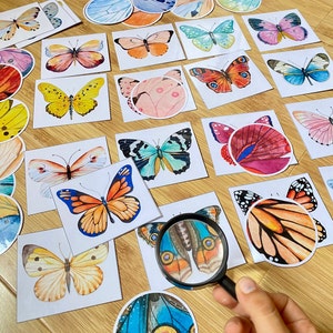 Butterfly Pattern Matching Cards, Montessori Materials, Preschool ...
