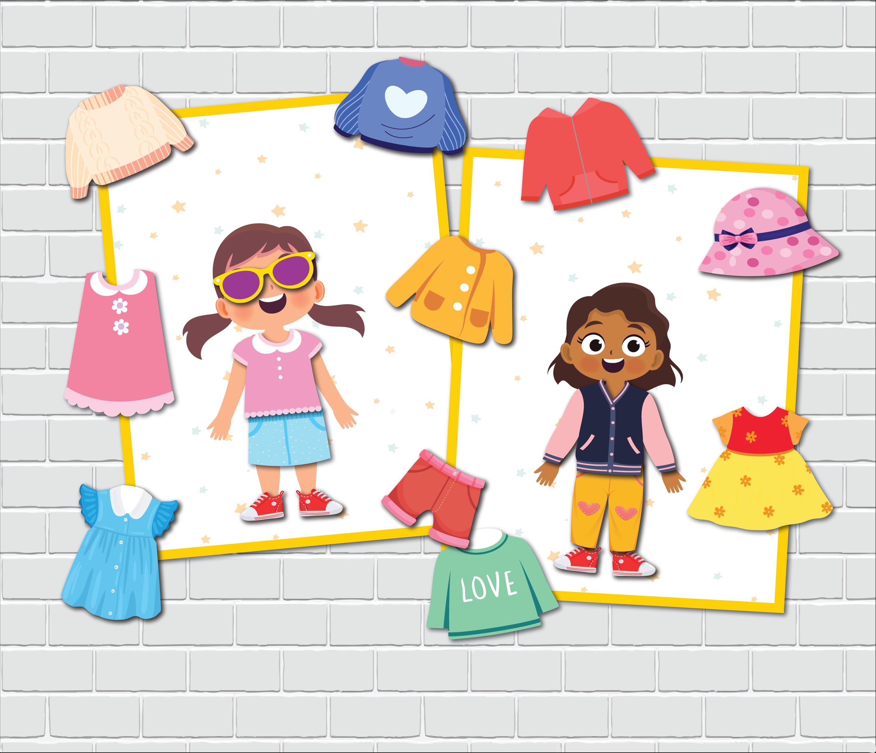 Dress up Printable Activity Four Seasons File Folder Games Toddler ...