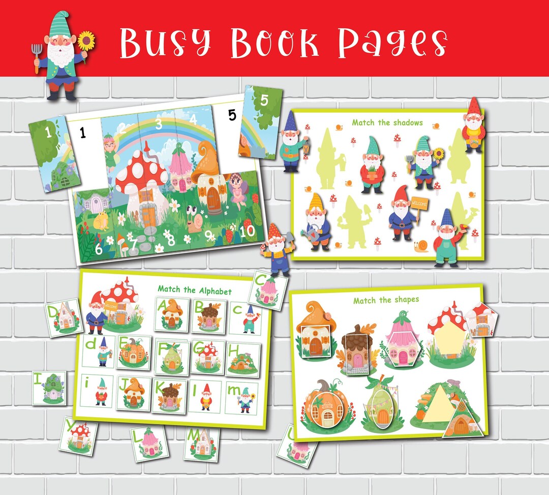 Toddler Busy Book Pages, Preschool Printable Activities, Learning ...