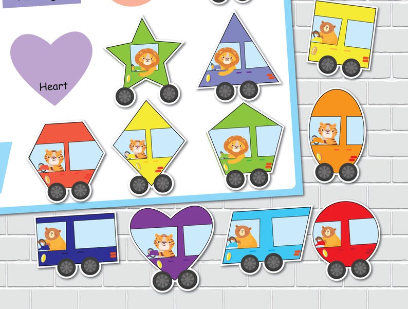 Car Shape Matching Activity: Preschool Learning (digital Download) - Etsy