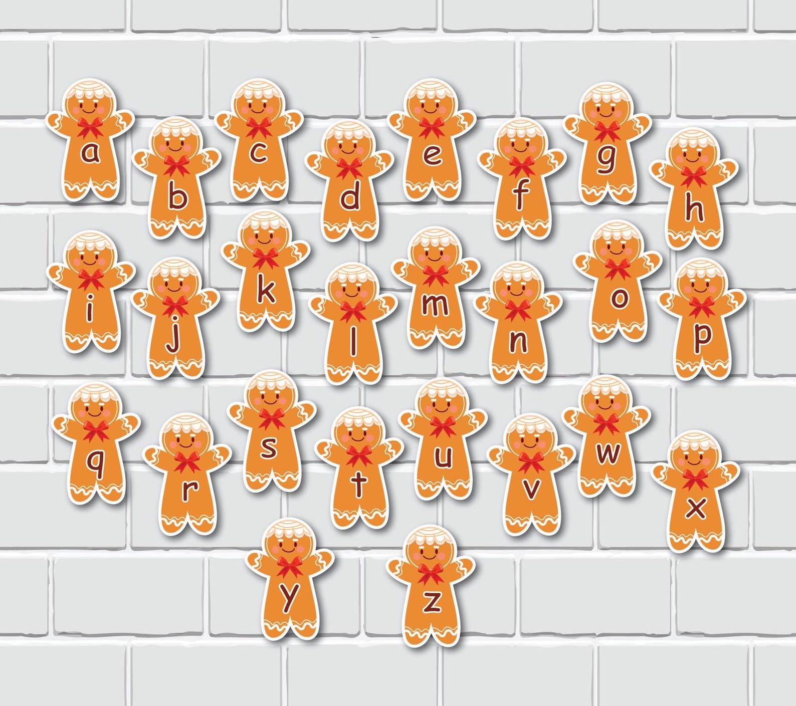 Gingerbread Man Alphabet Activity for Kids, ABC Matching Printable ...