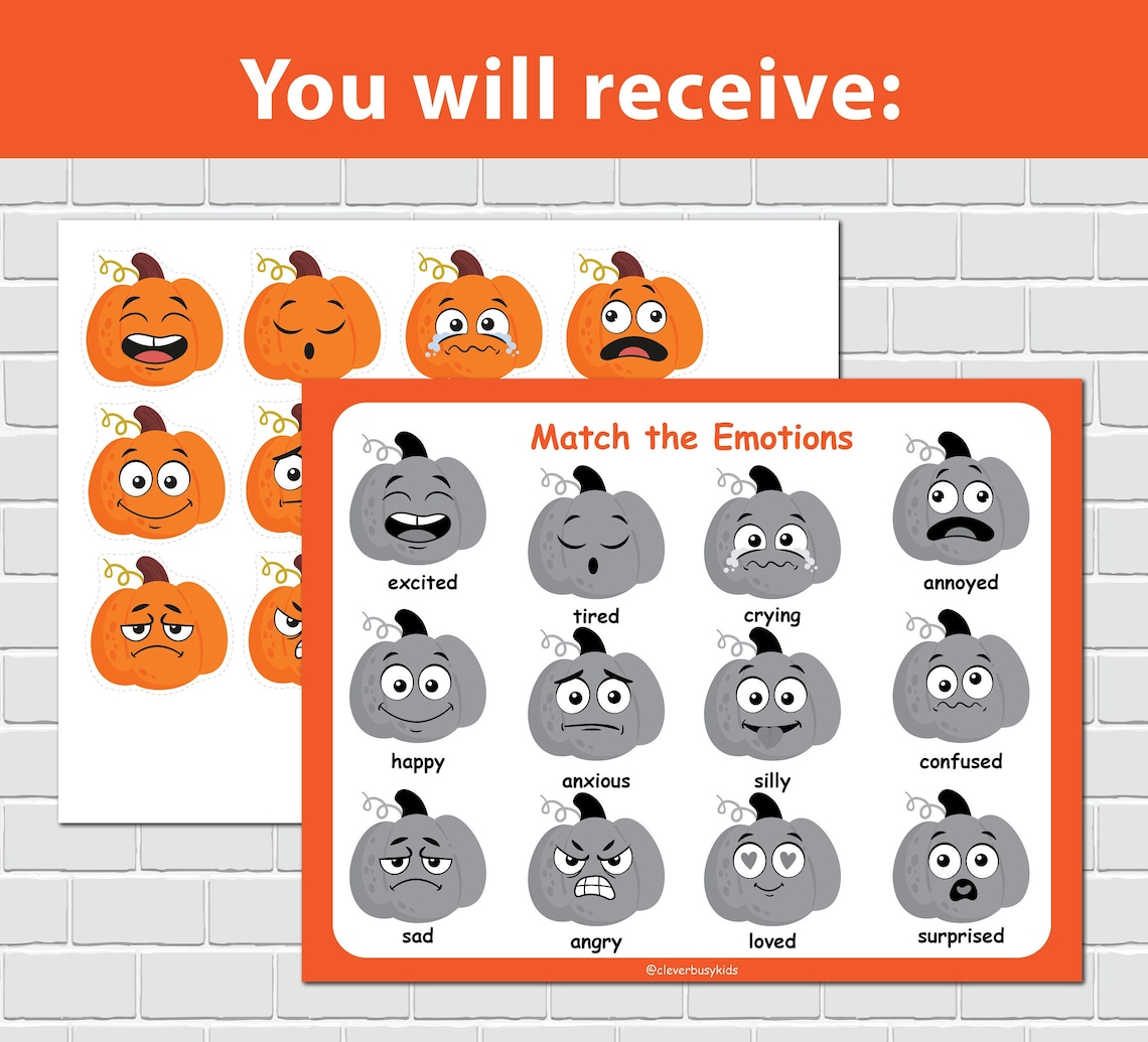 Fall Emotions Activity for Kids Preschool Printable Activity - Etsy