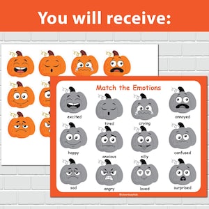 Fall Emotions Activity for Kids, Preschool Printable Activity, Toddler ...