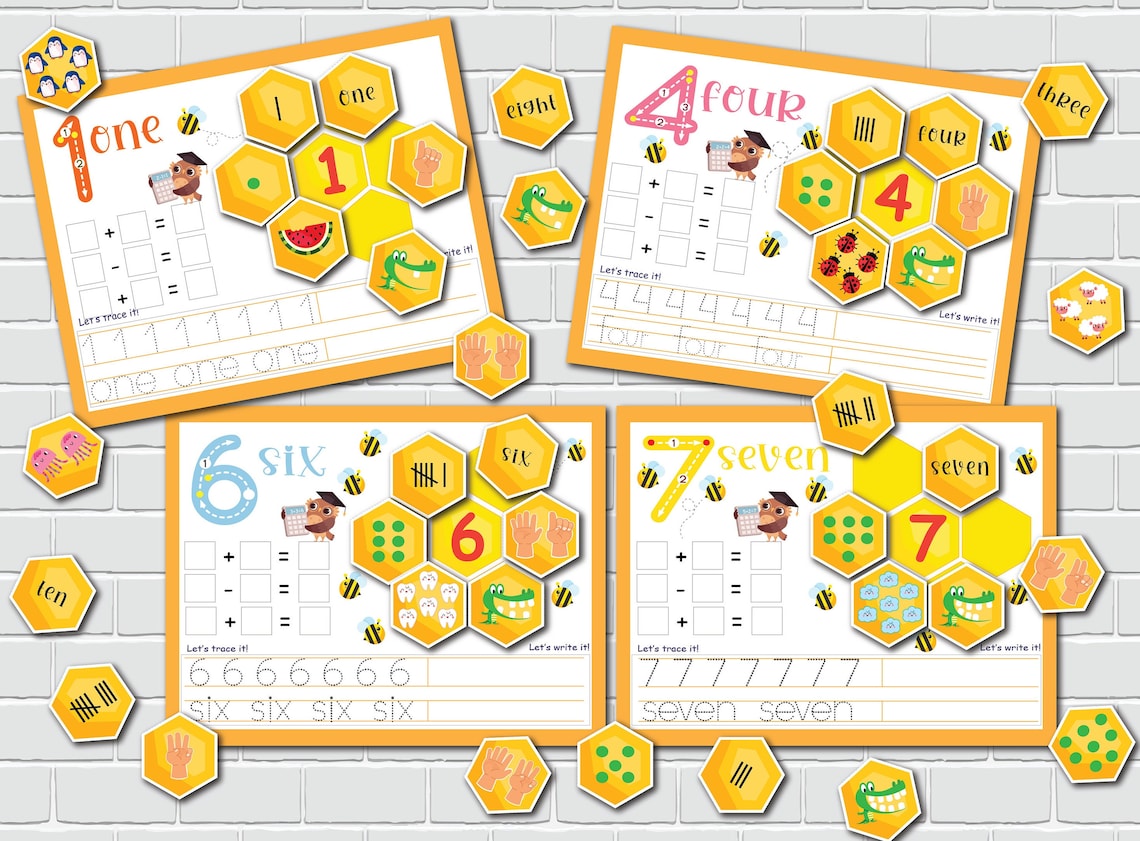 Math Busy Book Printable Worksheets for Pre-k Learning. - Etsy