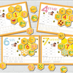 Math Busy Book Printable Worksheets for Pre-k Learning. Toddler ...