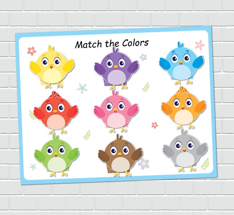 Birds Color Matching Activity, Color Printables, Toddler Busy Book ...