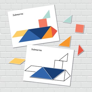 Transportation Theme Printable Tangrams Puzzle Activity for Preschool ...