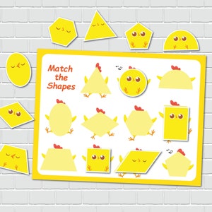 Shape Matching Activity, 2D Shapes, Farm Busy Book Page, File Folder ...