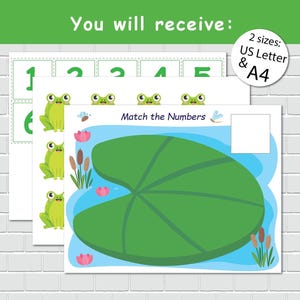 Frog Pond Counting Activity, Matching Numbers, Spring Busy Book ...