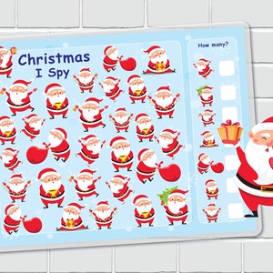I Spy Christmas Printable Activity. Look and Find Counting Game ...