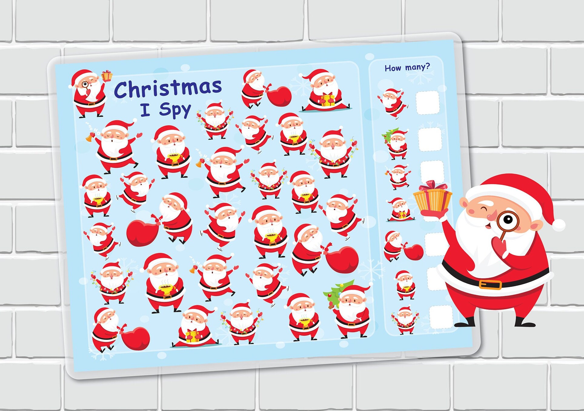 I Spy Christmas Printable Activity. Look and Find Counting Game ...