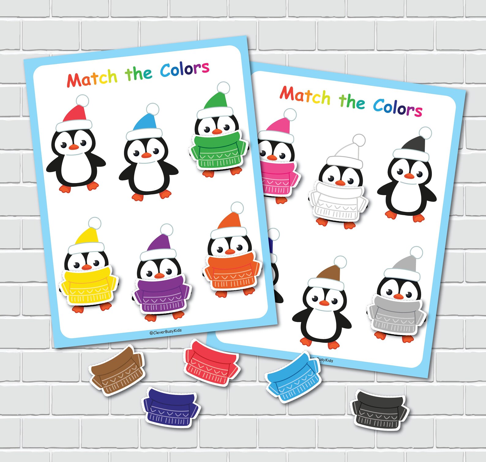 Penguin Color Matching Activity, Toddler Printable, Montessori ...