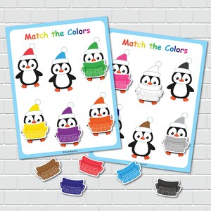 Penguin Color Matching Activity, Toddler Printable, Montessori ...