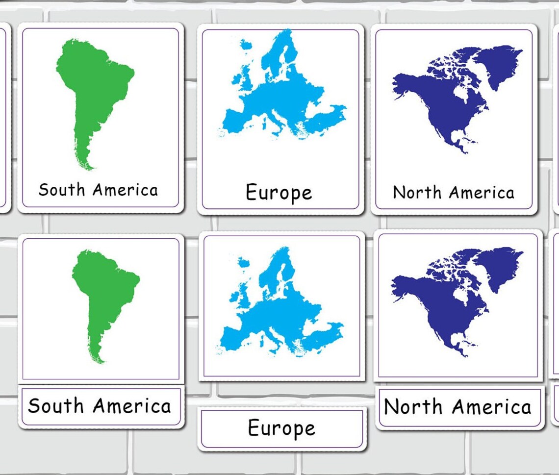 Continents Learning Binder Preschool Worksheets Homeschool - Etsy