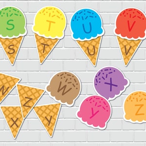 Ice Cream Alphabet Matching Activity. Toddler Printable ABC Learning ...