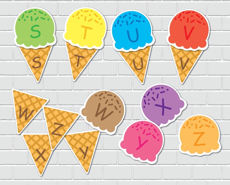 Ice Cream Alphabet Matching Activity. Toddler Printable ABC - Etsy