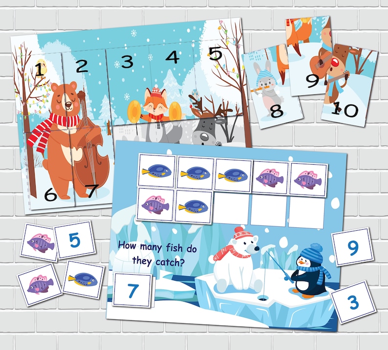 Winter Busy Book, Preschool Quiet Book, Printable Activities, Toddler ...