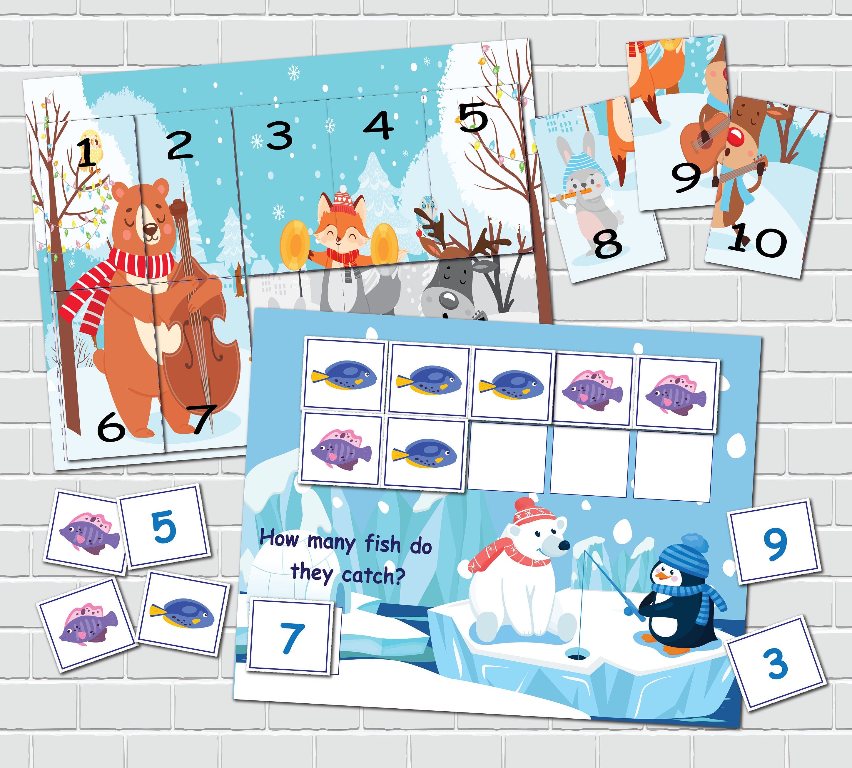 Winter Busy Book, Preschool Quiet Book, Printable Activities, Toddler ...