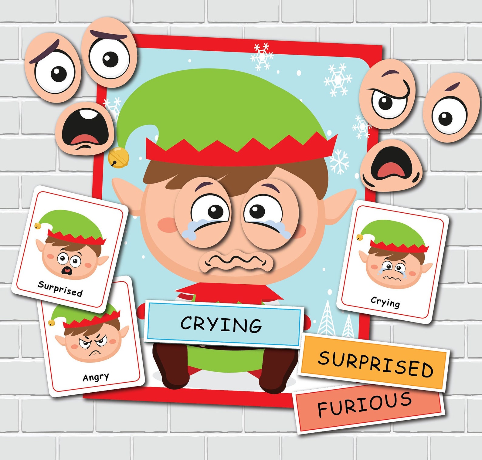 Christmas Emotions Activity for Kids, Preschool Feelings Printables ...