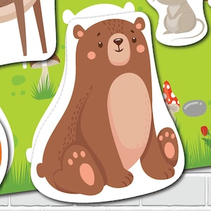 Animals Matching Activity Preschool Worksheets Toddler Busy Book Pages ...