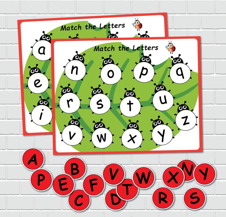 Ladybug ABC Matching Activity: Preschool Learning (digital Download) - Etsy