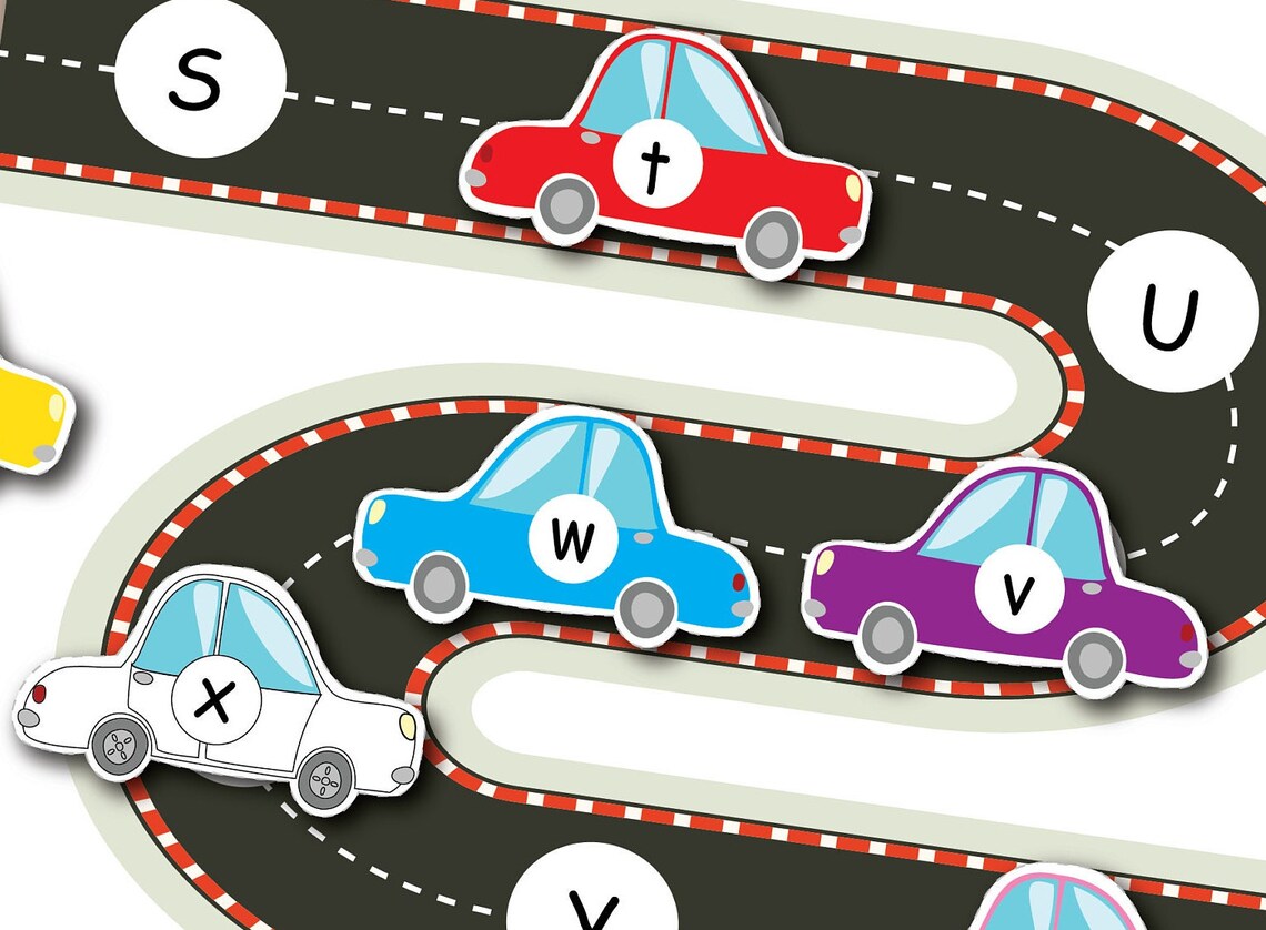 Cars Alphabet Matching Activity ABC Busy Book Pages Toddler - Etsy