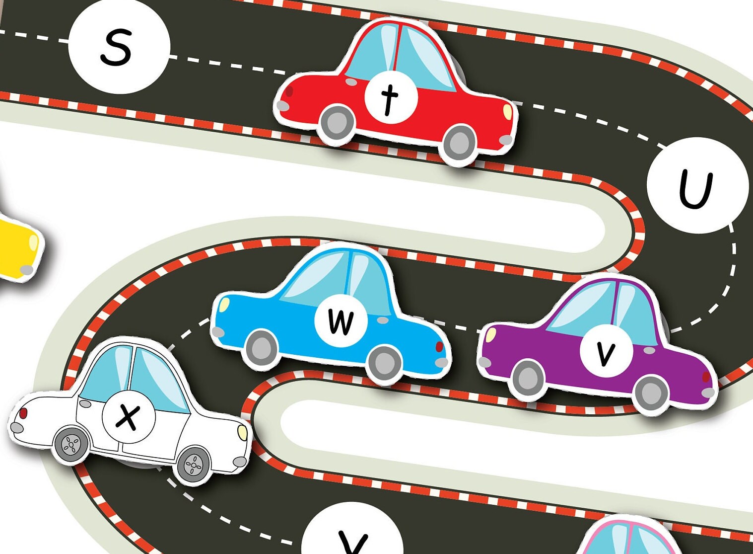 Cars Alphabet Matching Activity ABC Busy Book Pages Toddler - Etsy