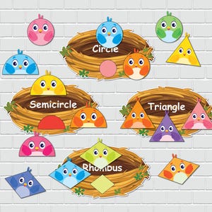 Birds Shapes Sorting Activity, 2D Shapes Center, Summer Busy Book Page ...