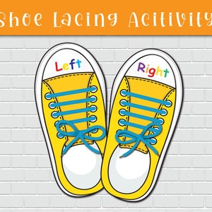 Shoe Lacing Practice Printable: Kid's Fine Motor Activity (digital ...