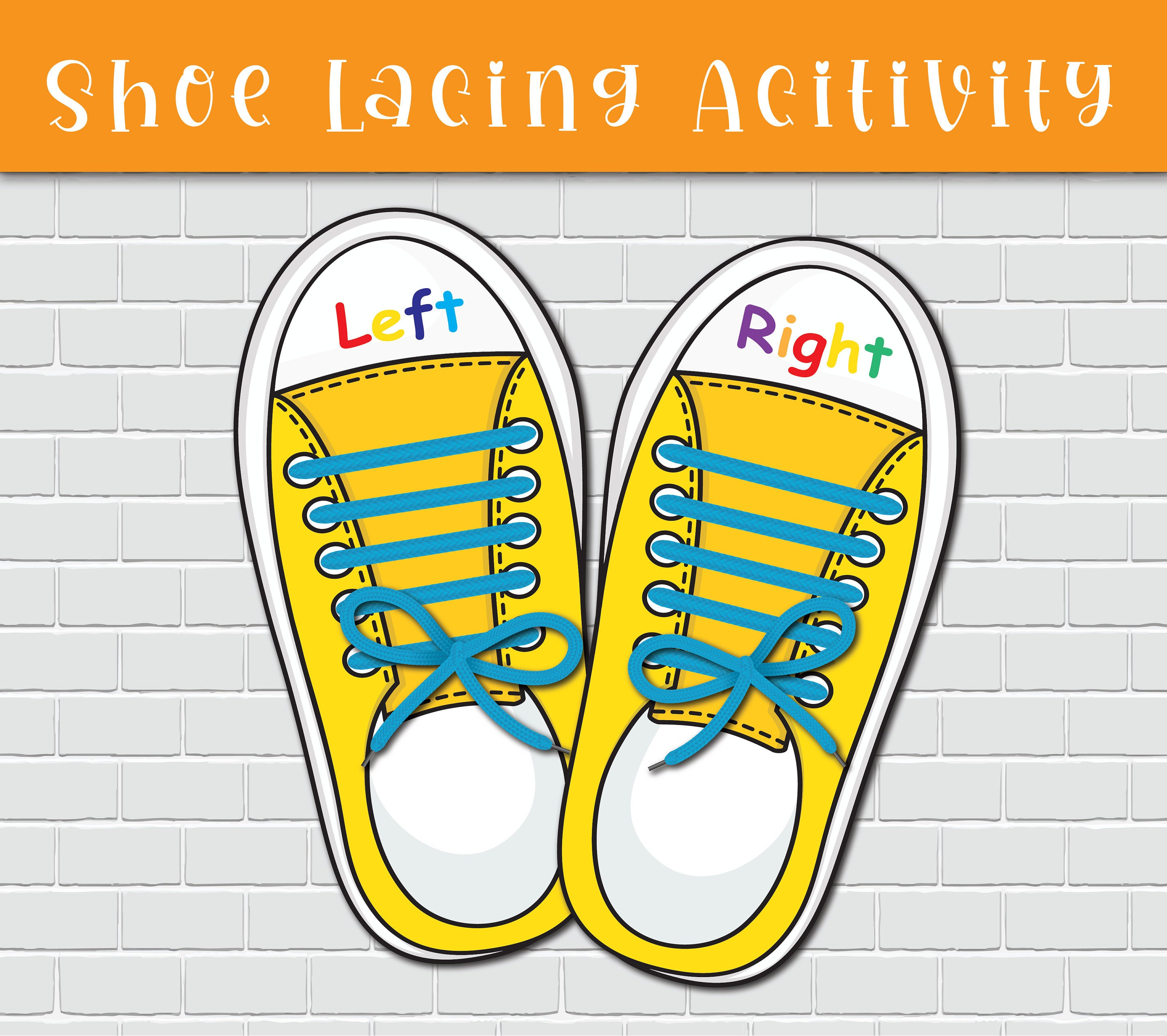 Shoe Lacing Practice for Kids Printable Shoe Tying Activity Kid's Fine ...
