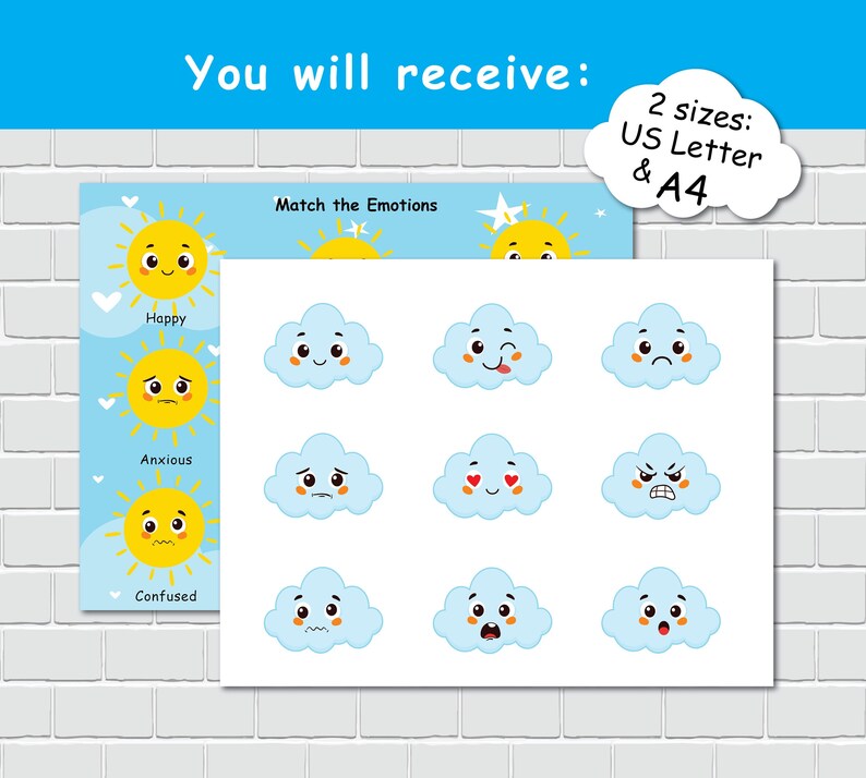 Emotions and Feelings Matching Activity for Kids, Autism Activities ...