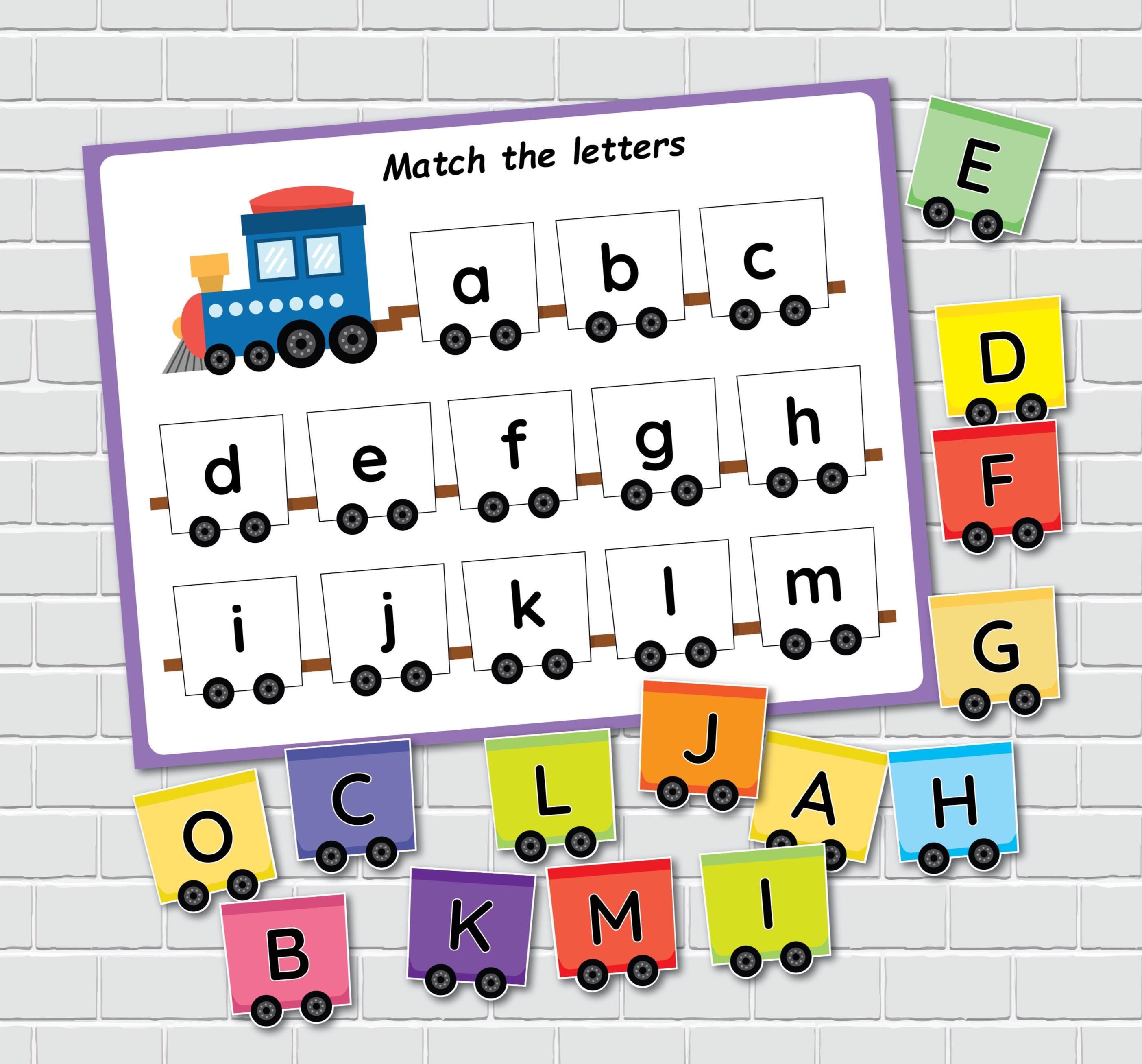 Train ABC Matching Activity, Alphabet Busy Book, Preschool Learning ...