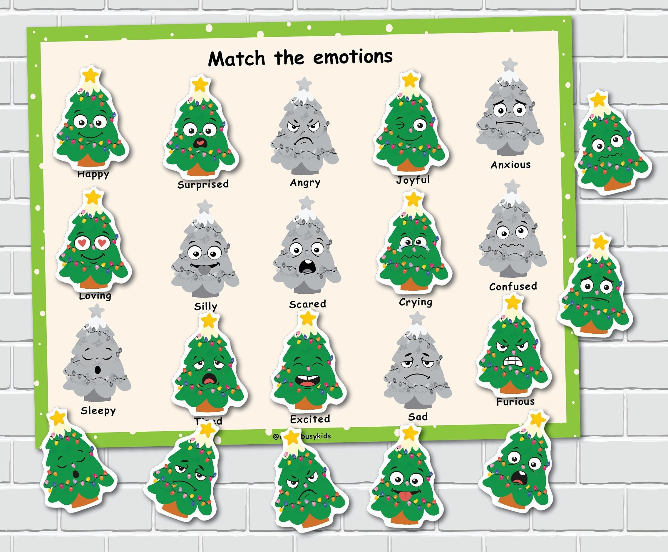Christmas Tree Emotions Activity for Kids, Preschool Printables ...