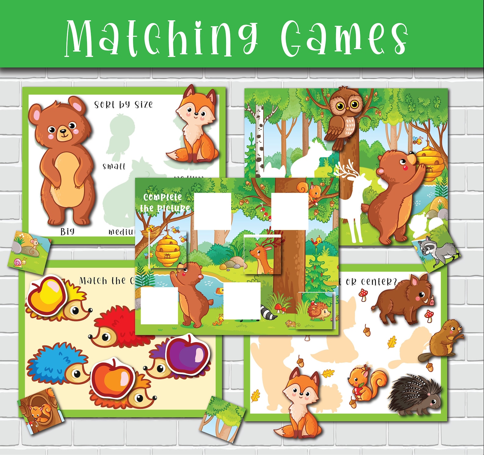 Forest Busy Book Toddler Learning Binder Preschool Worksheets - Etsy
