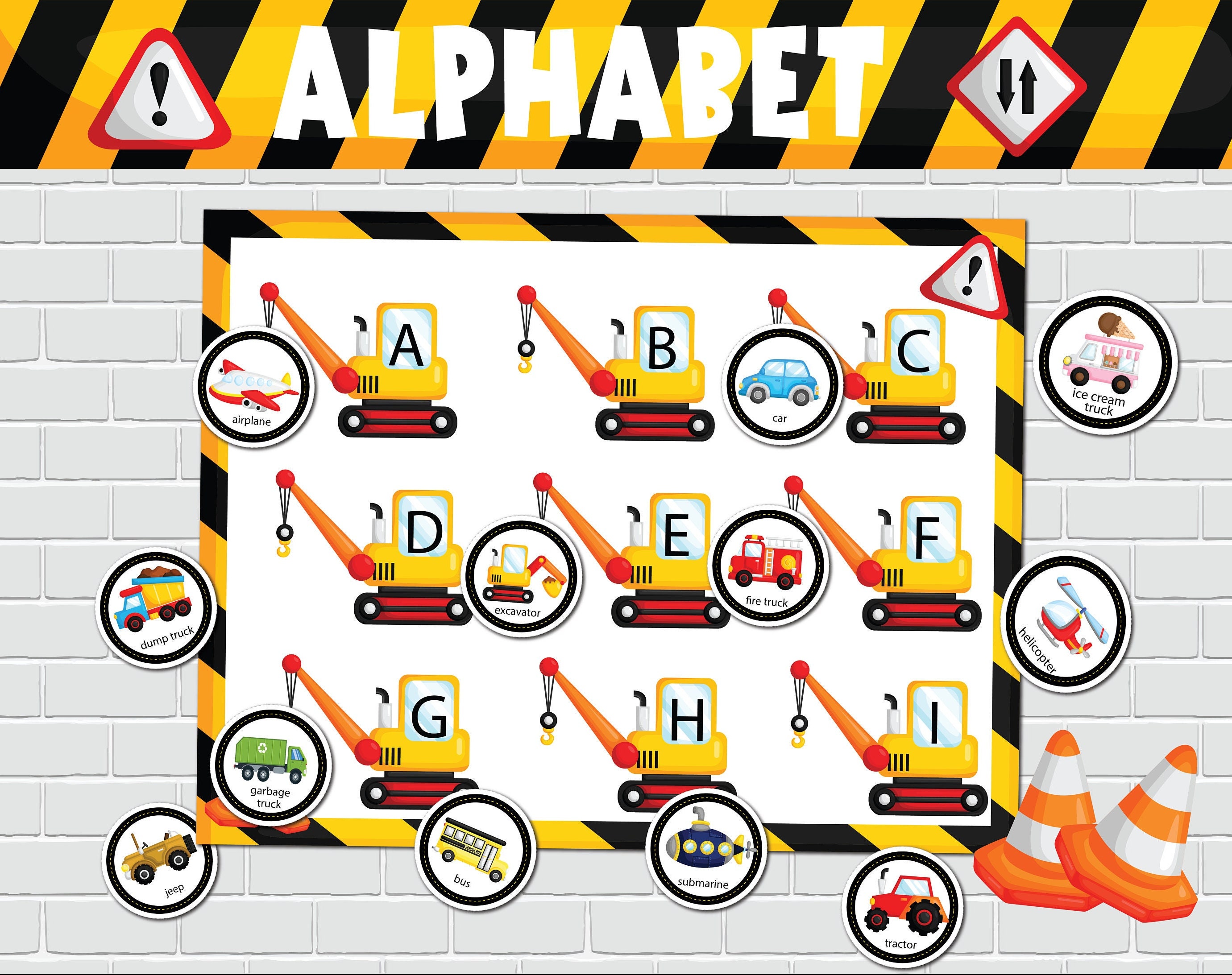 Beginning Sounds and Letter Sounds Activity ABC Busy Book Pages Car ...