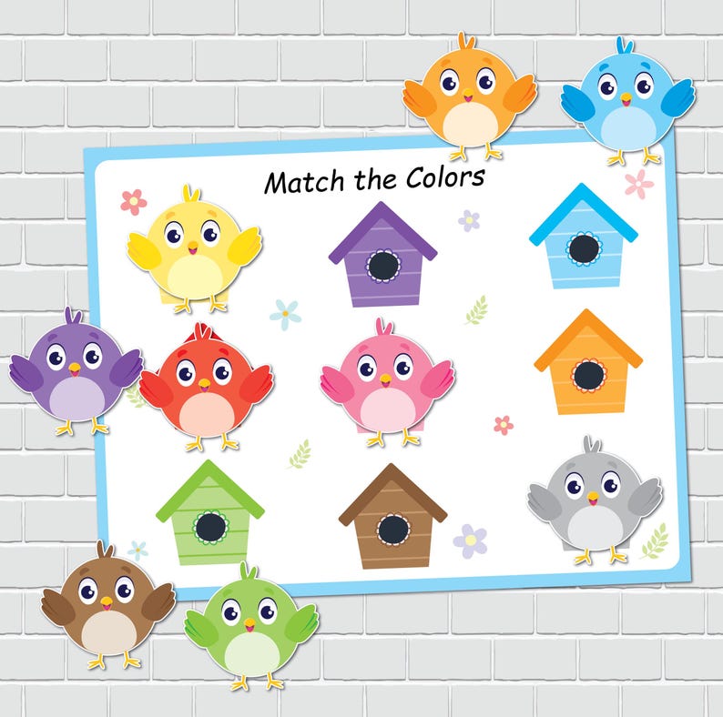 Birds Color Matching Activity, Color Printables, Toddler Busy Book ...
