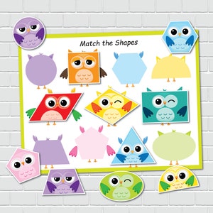 Shape Matching Activity, 2D Shapes, Spring Busy Book Page, File Folder ...