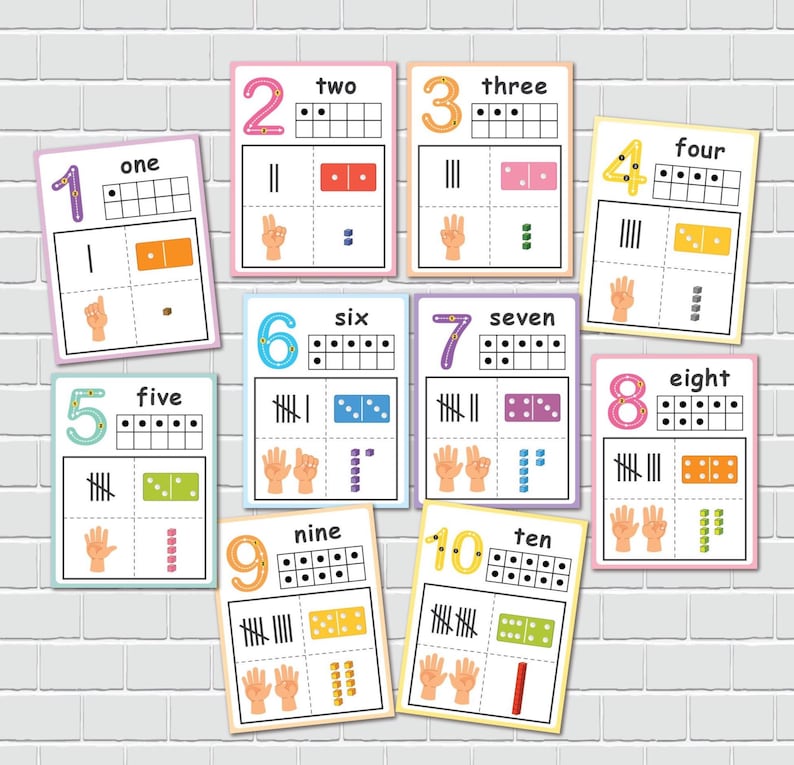 Number Sense Posters 1-20. Preschool Math Activities, Number ...
