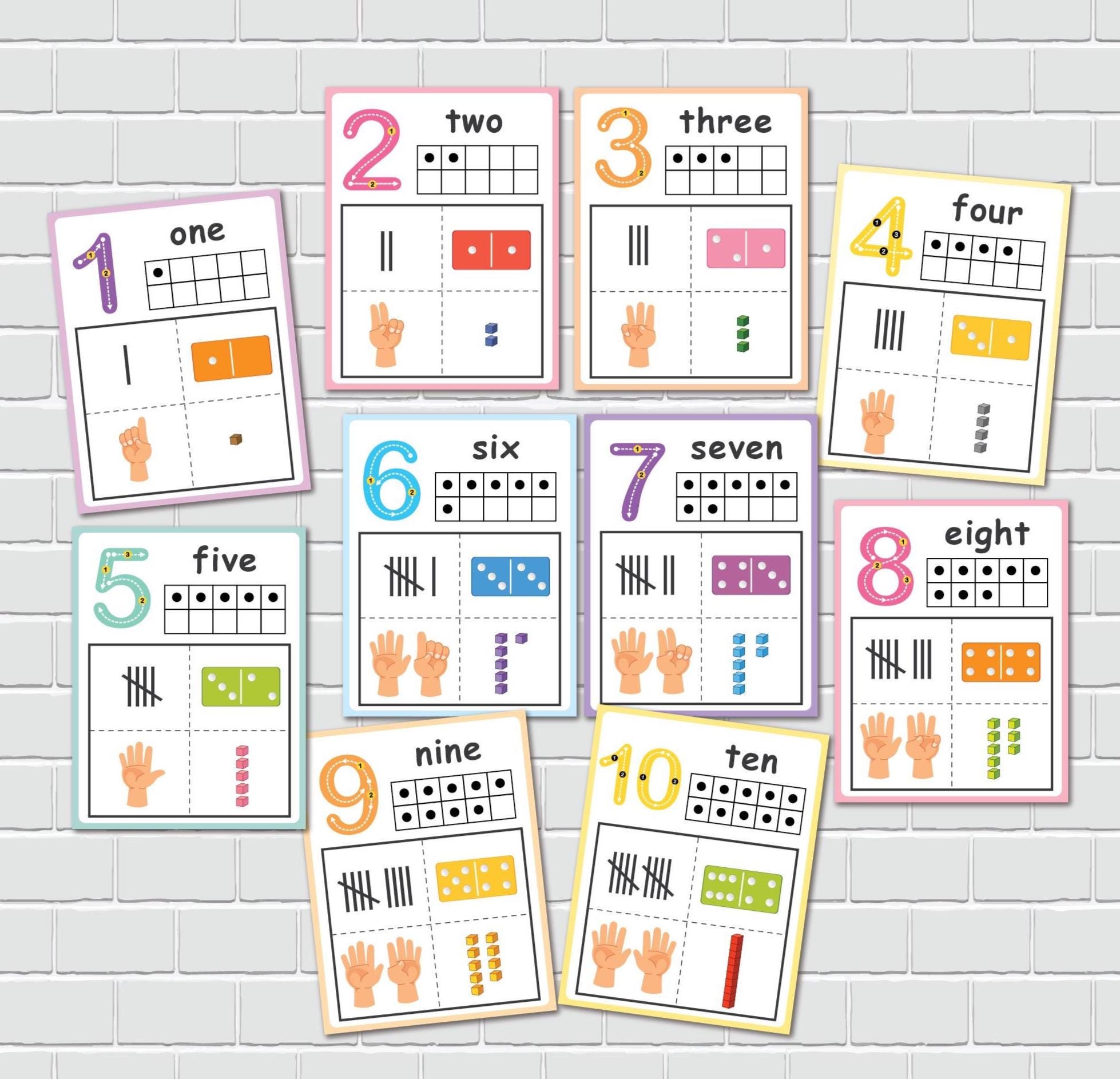 Number Sense Posters 1-20. Preschool Math Activities, Number ...