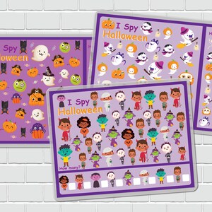 I Spy Halloween Activity for Toddlers, Preschool Look and Find Counting ...