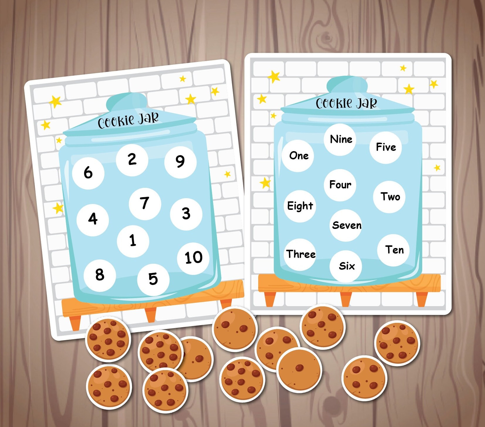 Cookie Jar Counting Activity, Matching Numbers 1-10 Count, Homeschool ...